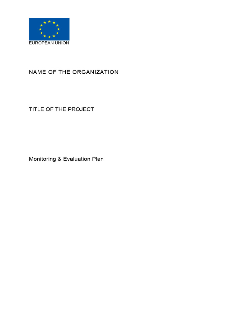 Monitoring and Evaluation Plan Template En | PDF | Monitoring And ...