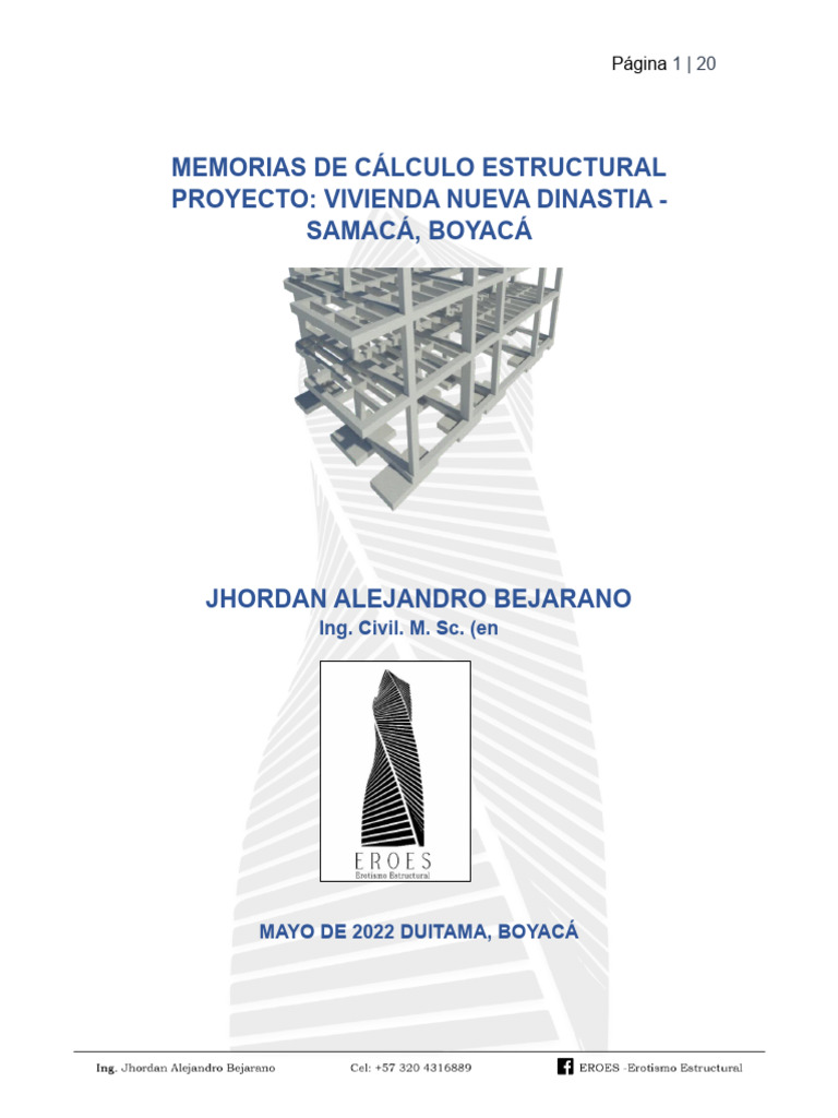 Cálculo Estructural Vivienda Samacá | PDF | Viga (Estructura ...