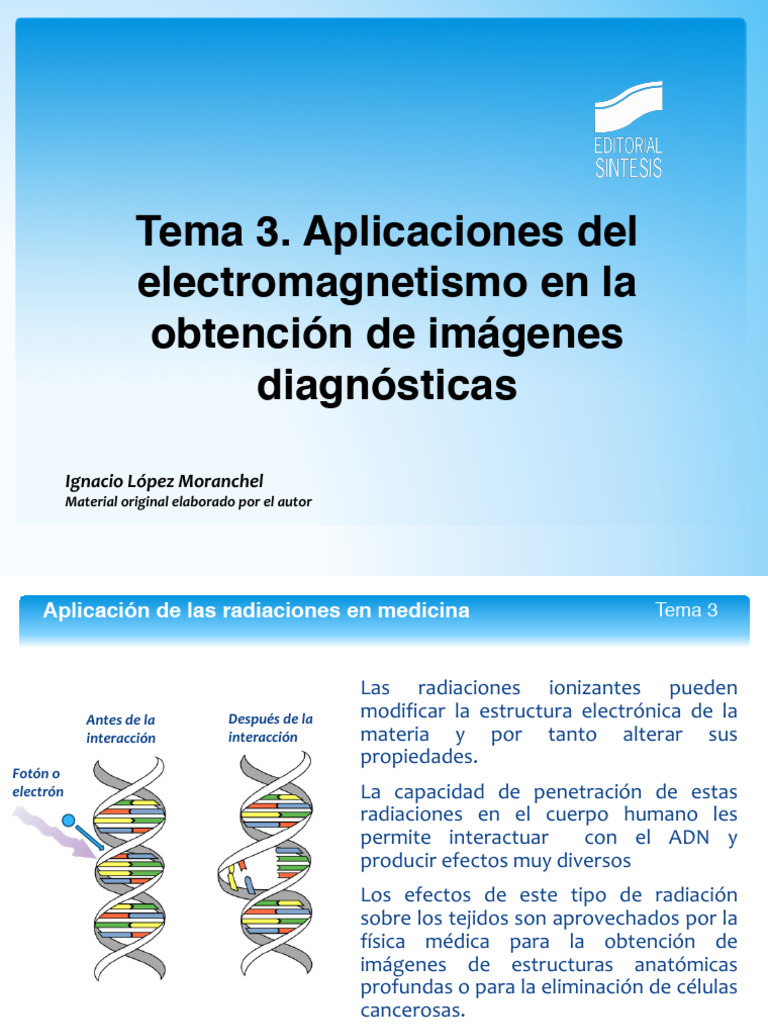 Tema 3 Aplicaciones Del Electromagnetismo en Imag Diag | PDF | Imagenes ...