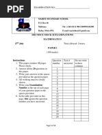 MSCE Mathematics Paper 1 2022/23 | PDF | Geometry | Mathematical Concepts