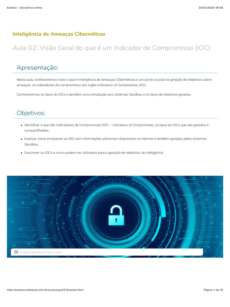 A2 Estácio - Disciplina Online | PDF | Redes | Internet e Web