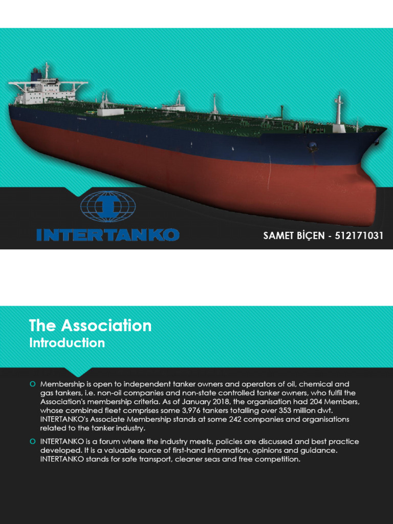 INTERCARGO: Independent Tanker Association | PDF | Oil Tanker