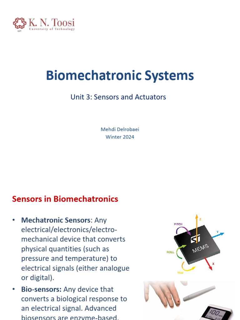 3 SensorsAndActuators | PDF | Actuator | Shape Memory Alloy