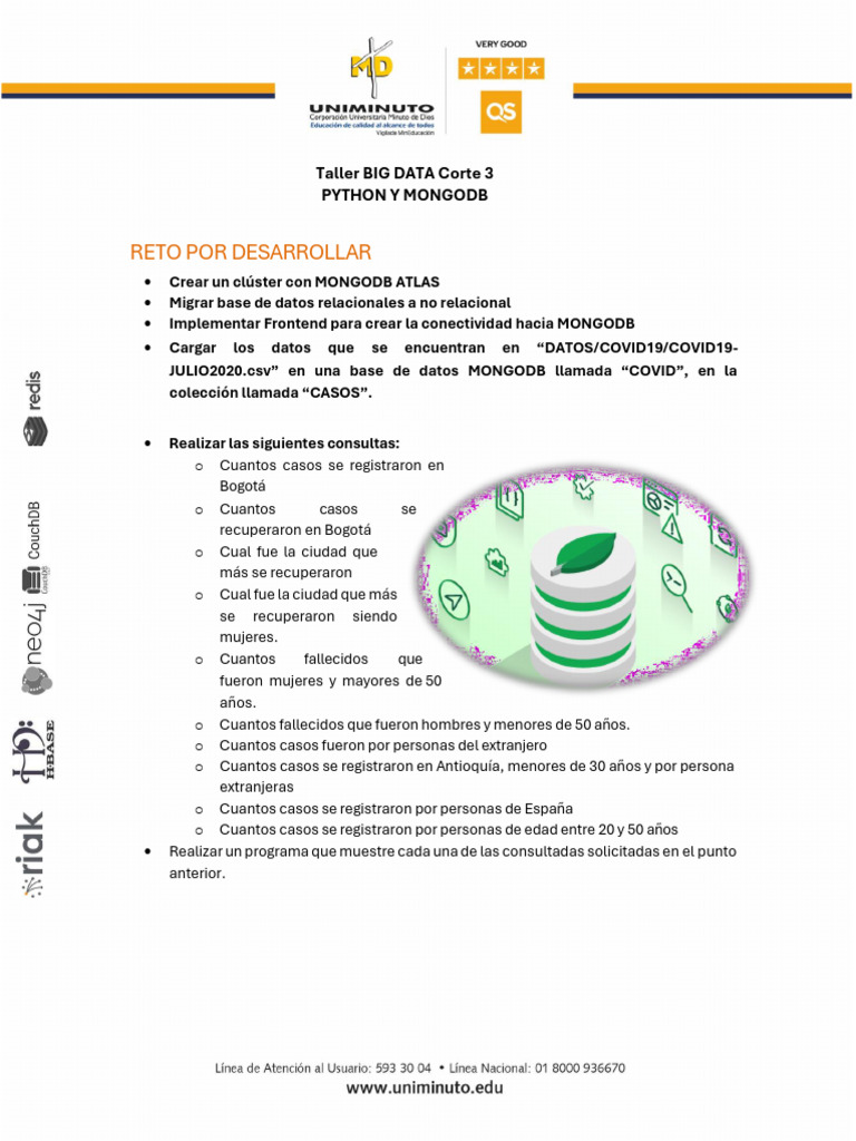 Taller Big Data Corte 3 Python y Mongodb | PDF