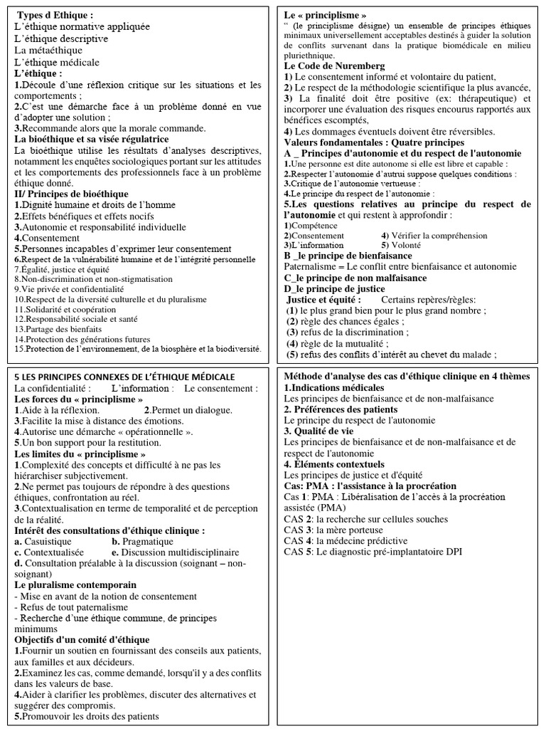 Principes de bioéthique en pratique | PDF | Bioéthique | Autonomie