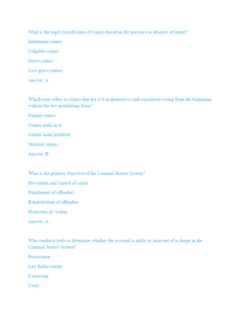 CLJ 1 QUIZ 2024 | PDF | Pardon | Prosecutor