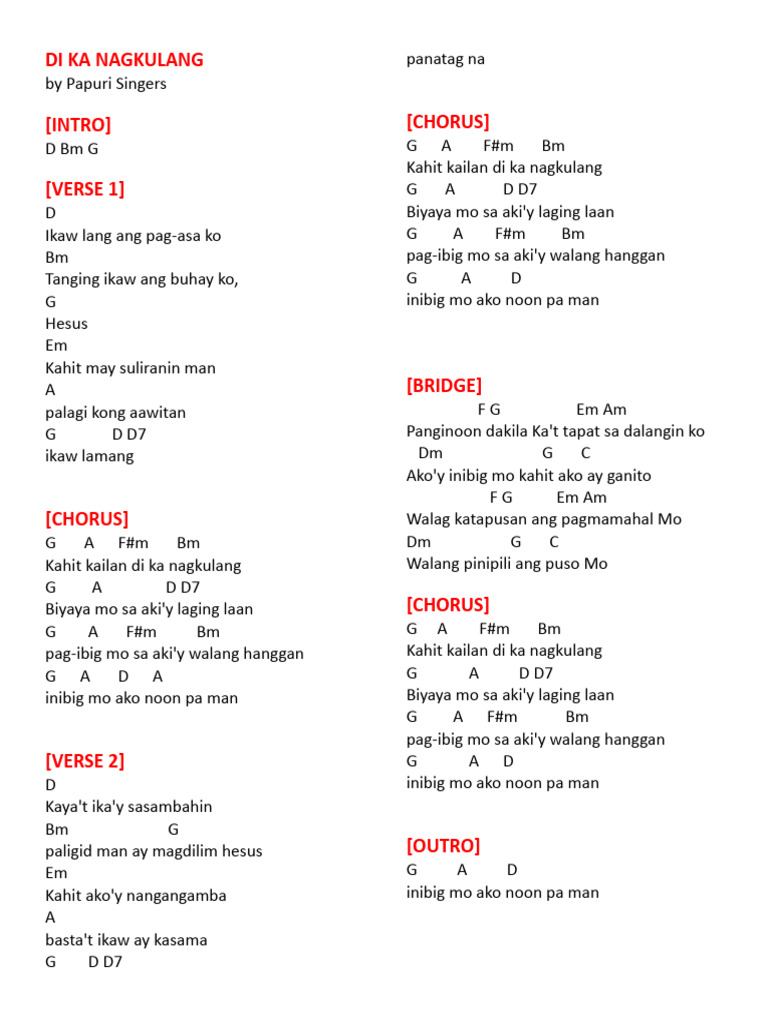 Di Ka Nagkulang | PDF