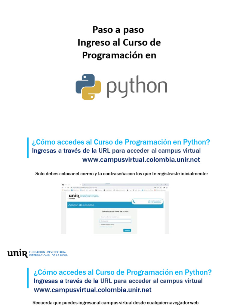 Paso A Paso Del Curso de Programación en Python | PDF | Python (lenguaje de programación ...