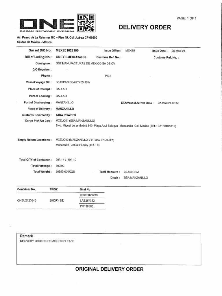 BL REVALIDADO (5) | PDF