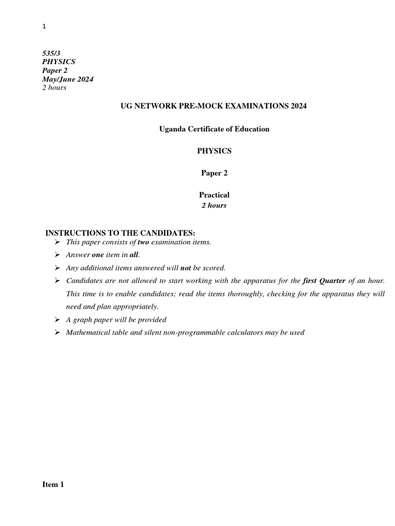 Physics Paper 2-1 | PDF | Glasses