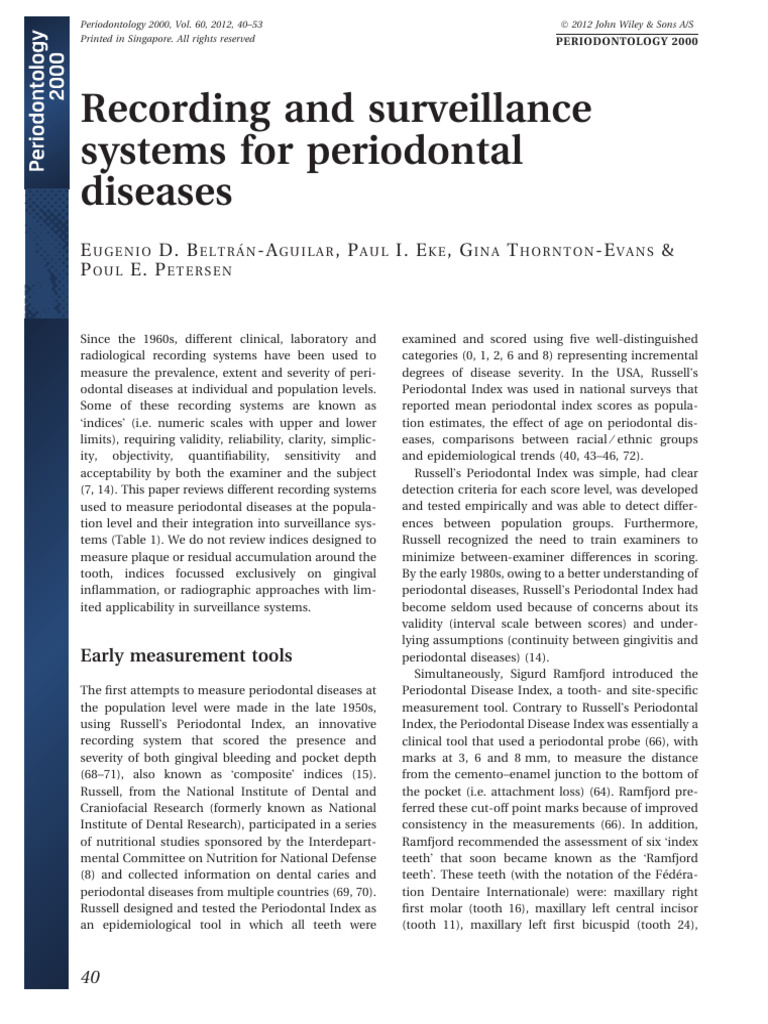 Periodontology 2000 - 2012 - Beltrán Aguilar - Recording and ...