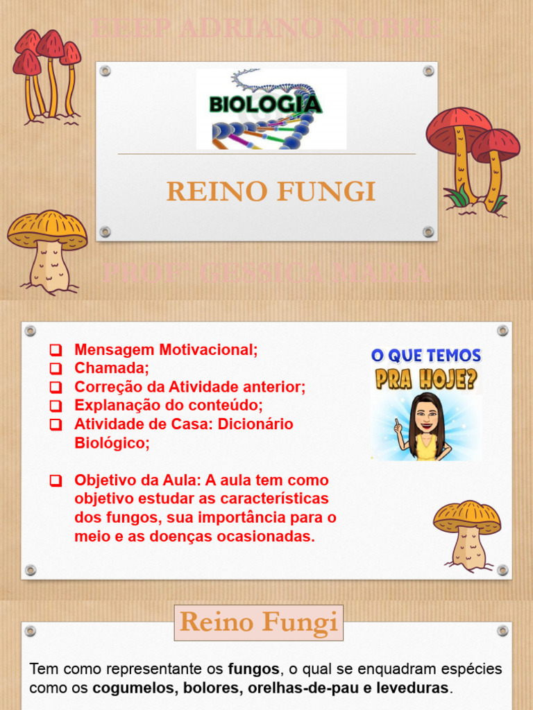 Reino Fungi.pptx | Download grátis PDF | Fungo | Candidíase