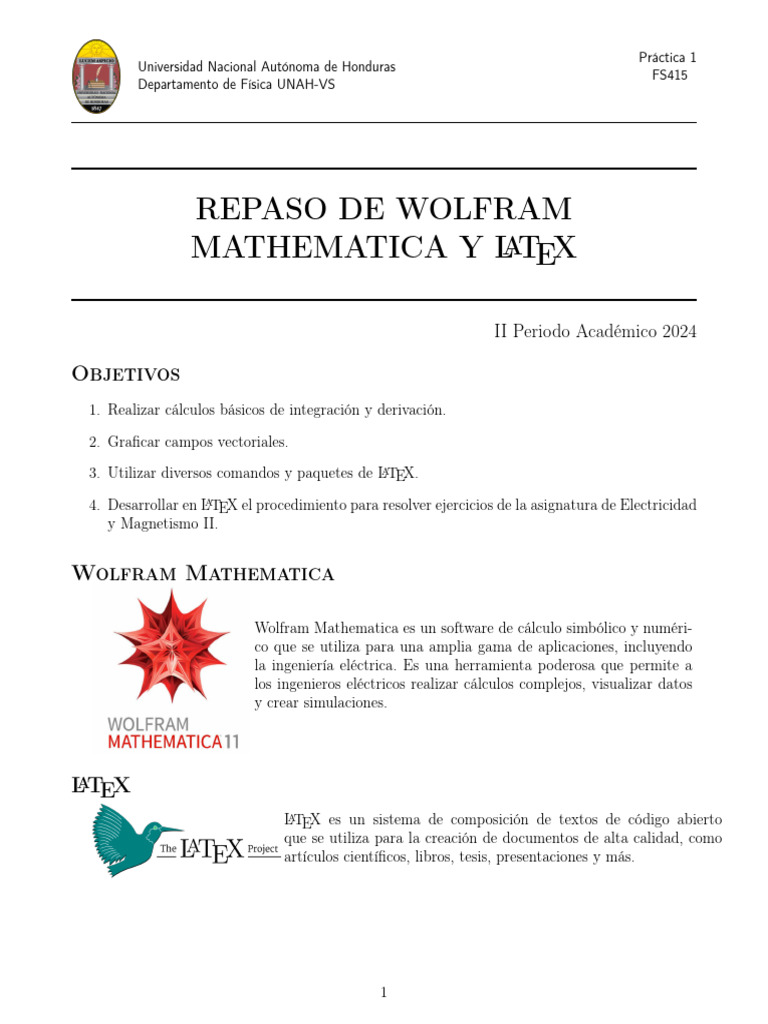 REPASO - DE - WOLFRAM - MATHEMATICA - Y - LaTeX II PAC 2024 | Descargar gratis PDF | Integral ...