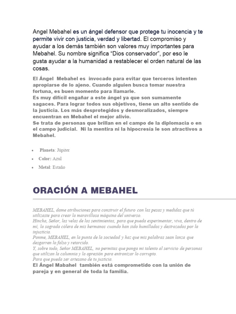 Angel Mebahel | PDF | Relaciones personales, crianza y desarrollo ...