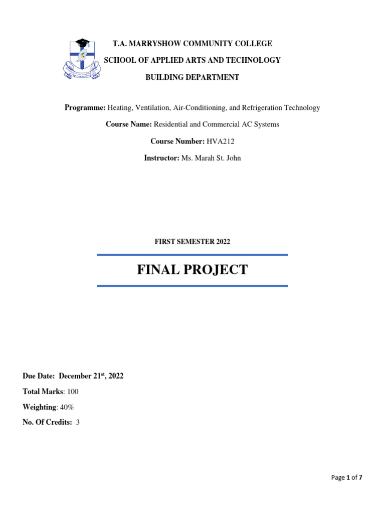 HVAC Project for Various Building Types | PDF | Air Conditioning ...