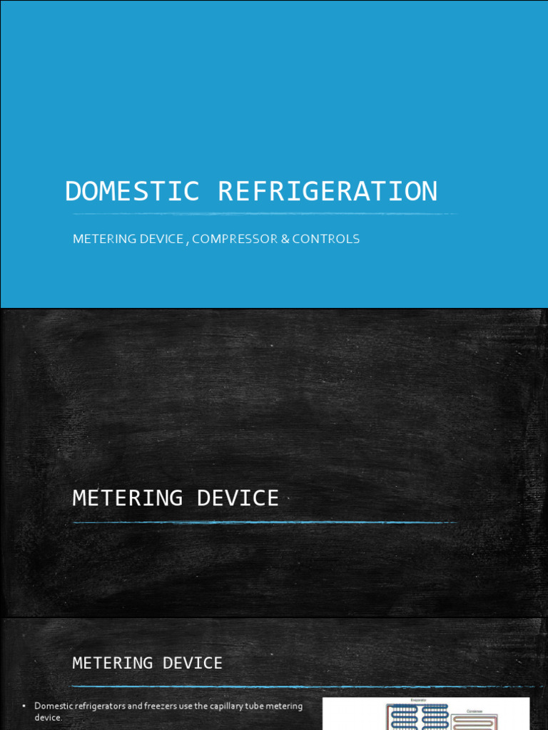 Domestic Refrigerator Metering Devices | PDF | Refrigerator | Thermostat