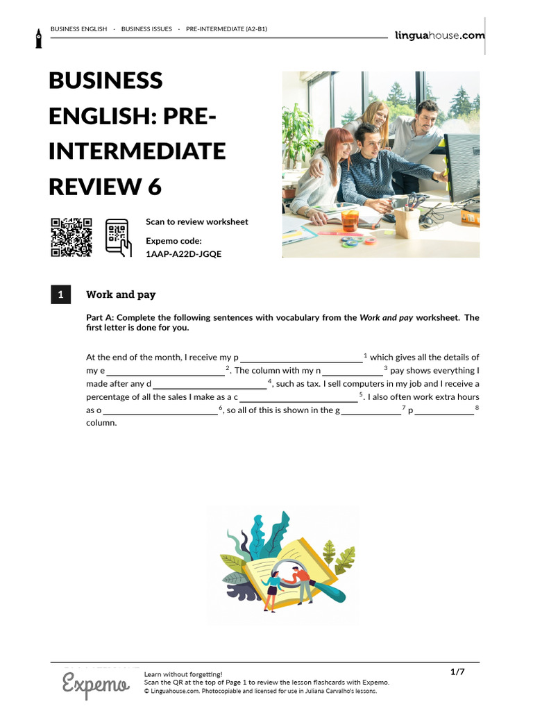 Business English Pre Intermediate Review 6 British English Teacher | PDF