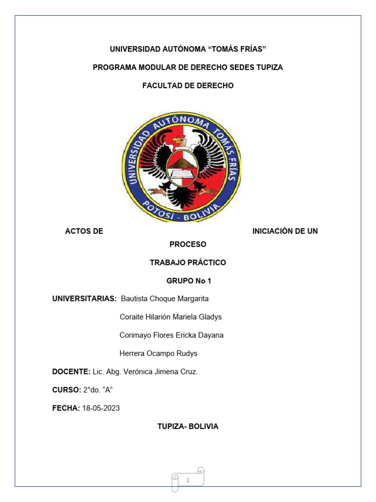 Actos de Iniciación de Un Proceso | PDF | Demanda judicial | Ley procesal