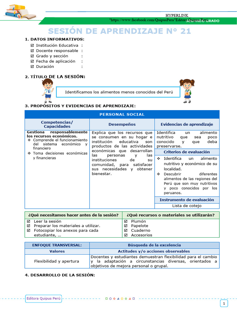 Sesiones de Aprendizaje - EDA IX Semana 3 - Editora Quipus Perú-1 | PDF | Evaluación | Aprendizaje