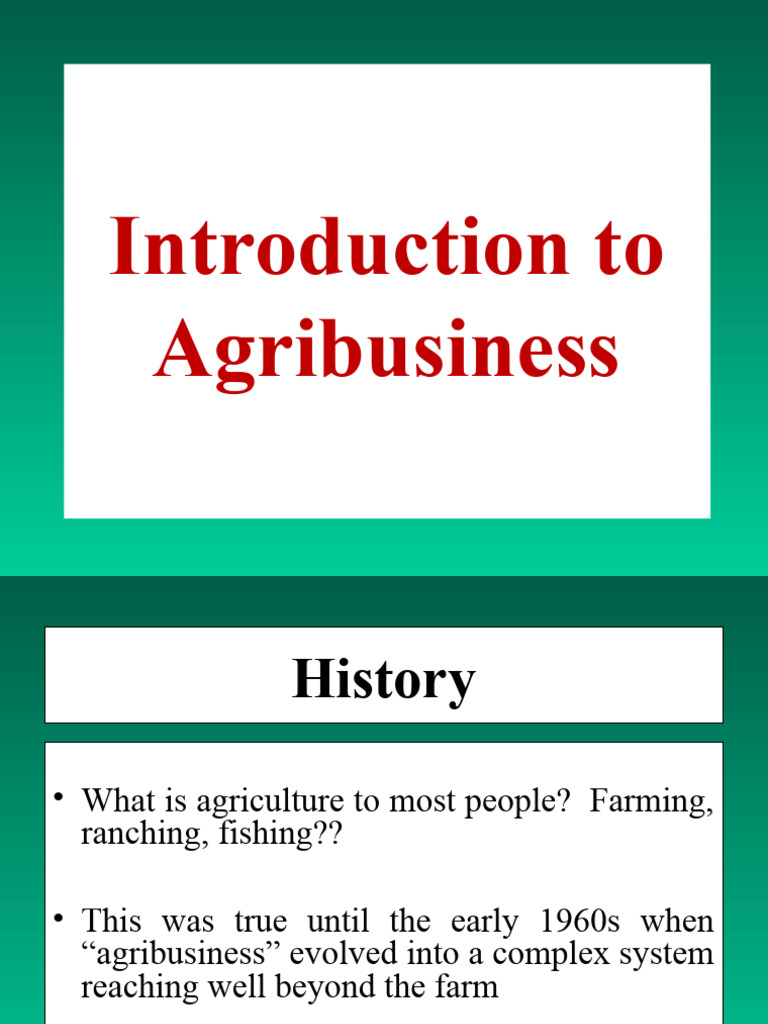 Introduction to Agribusiness Concepts | PDF | Marketing | Farms
