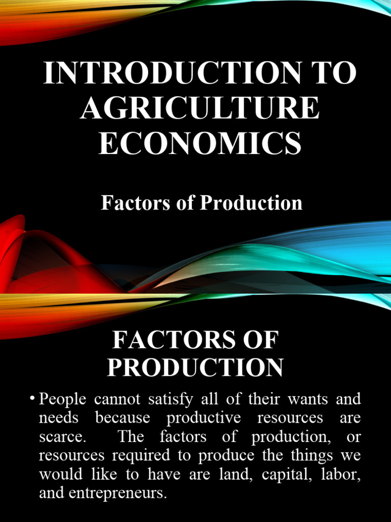 Factors of Production | PDF | Labour Economics | Factors Of Production