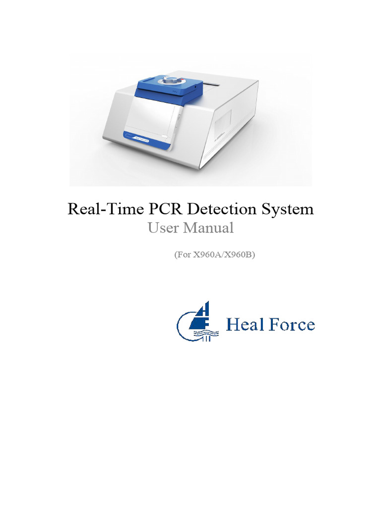 Real-Time PCR System User Manual | PDF | Real Time Polymerase Chain ...