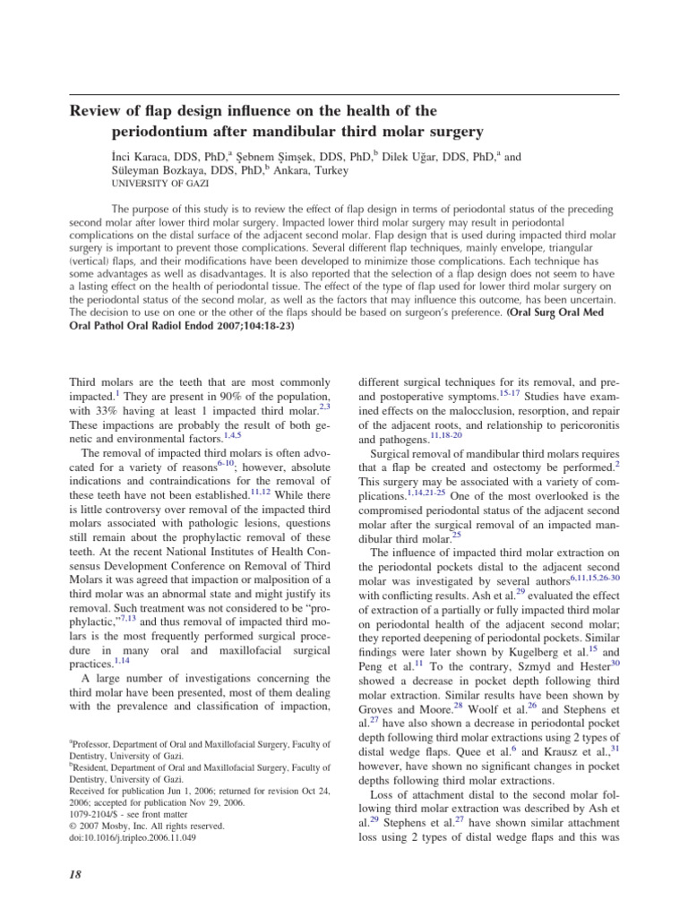 2007 - Review of Flap Design Influence On The Health of The ...