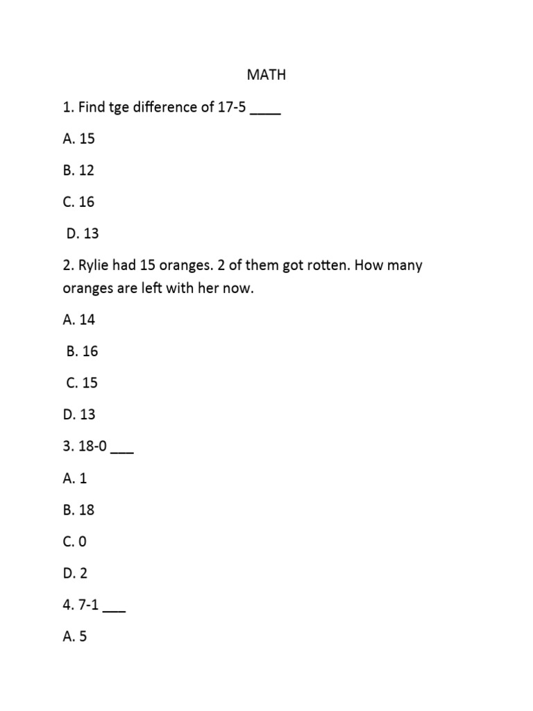 Math Contest | PDF | Numbers | Mathematics