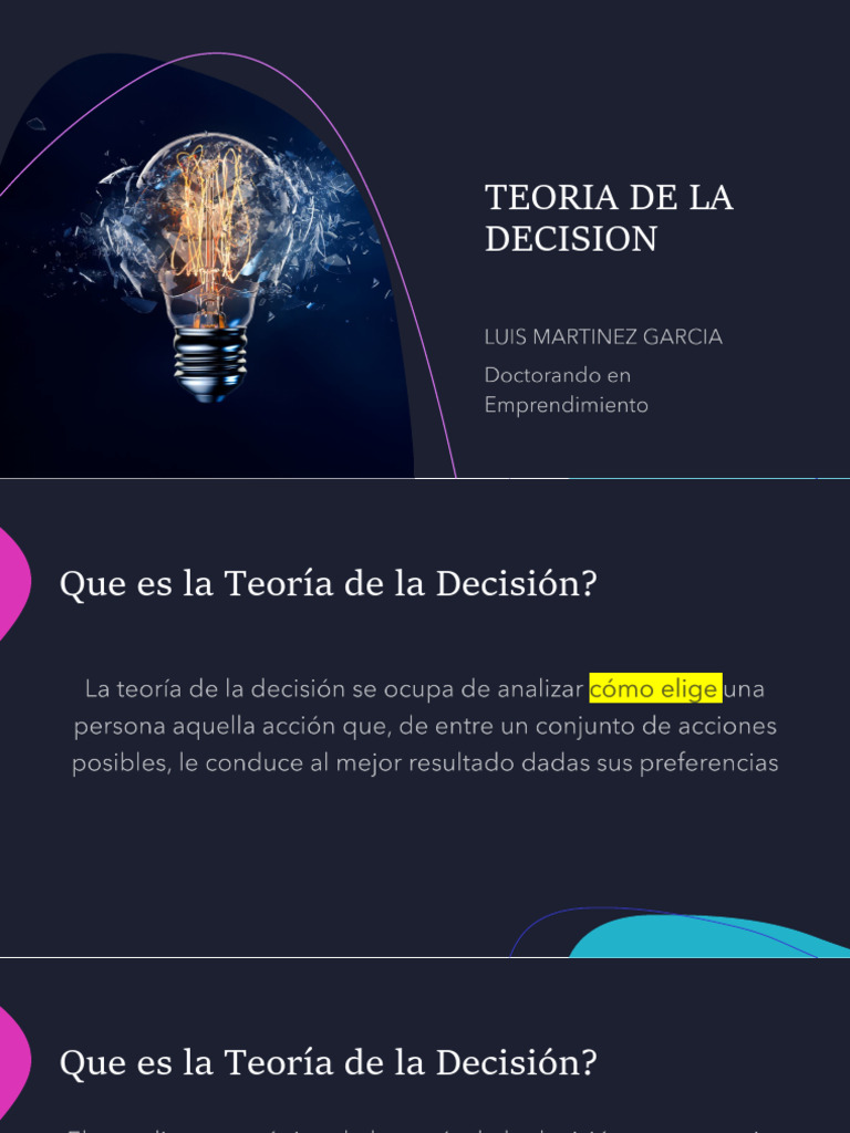 Teoria de La Decision 2021 | PDF