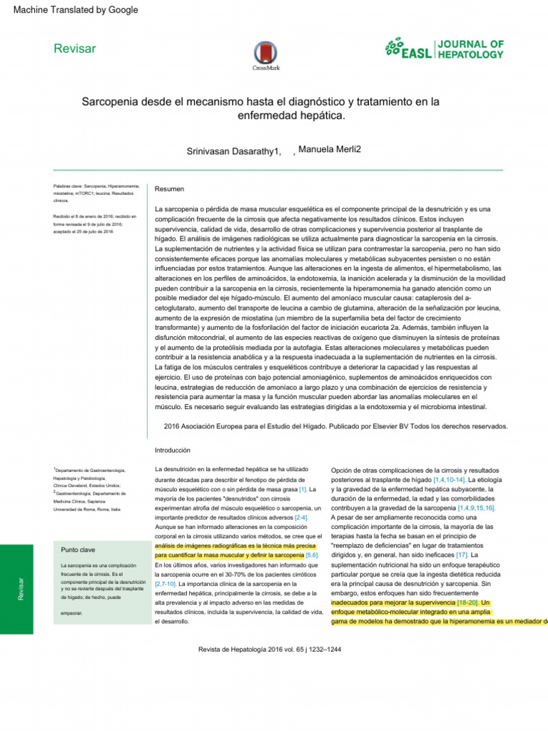 Sarcopenia From Mechanism To Diagnosis and Treatment in | PDF ...