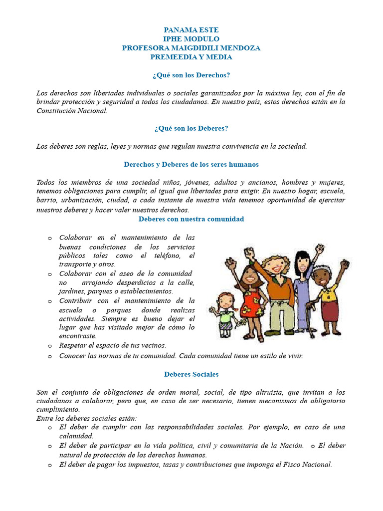 Deberes y Derechos | PDF | Derechos | Derechos humanos