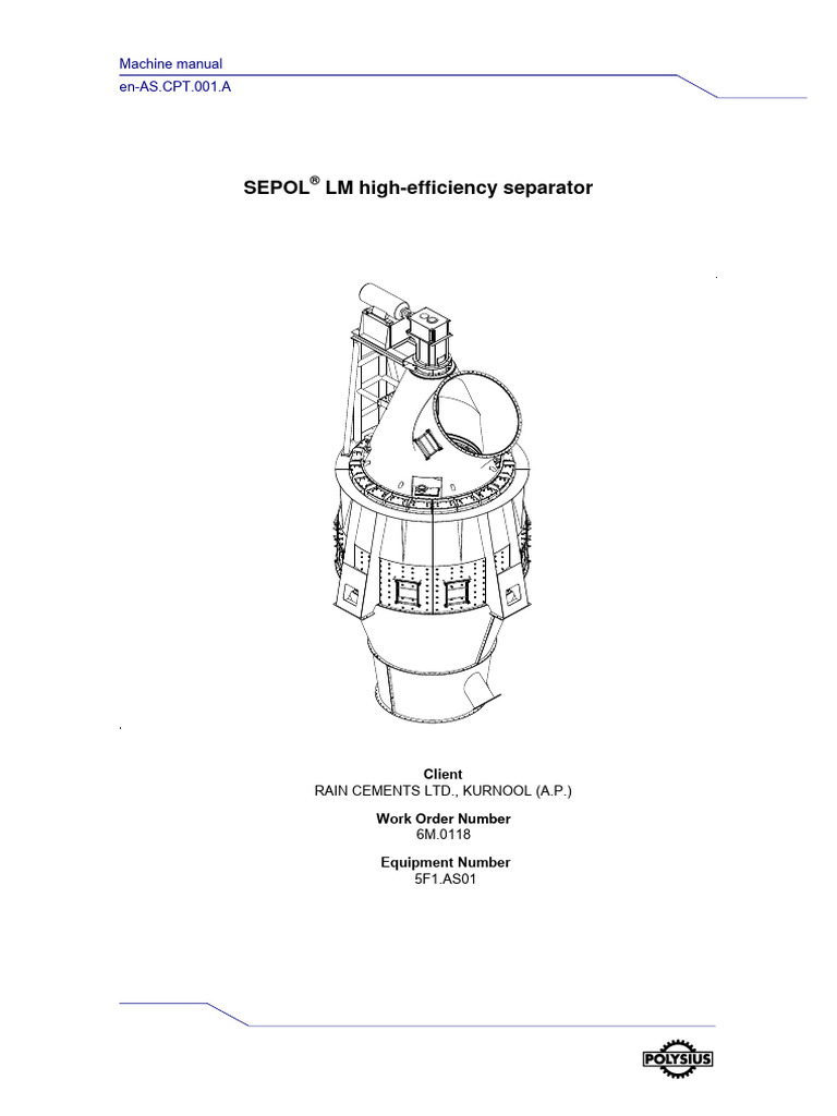 02.01 - SEPOL LM High-Efficiency Separator | PDF | Bearing (Mechanical ...