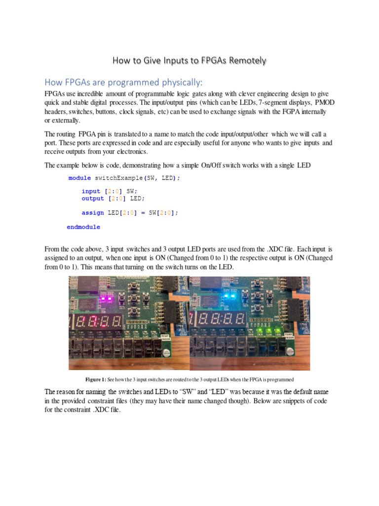 Controlling Remote Switches For The FPGAs | PDF | Field Programmable Gate Array | Digital Technology