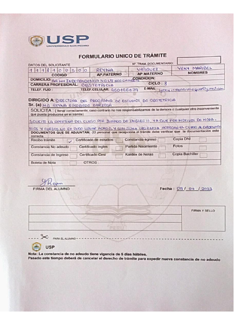 Yeny Reyna Usp | PDF