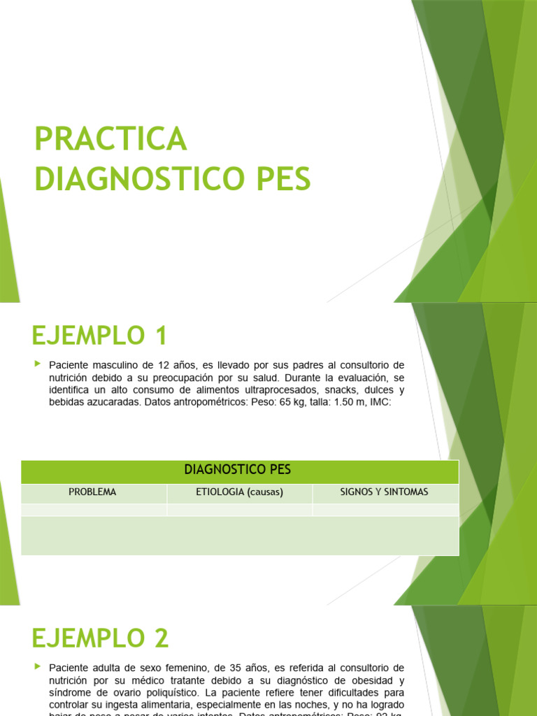 Practica 2 - Diagnostico Pes - para Desarrollar | PDF | Nutrición ...
