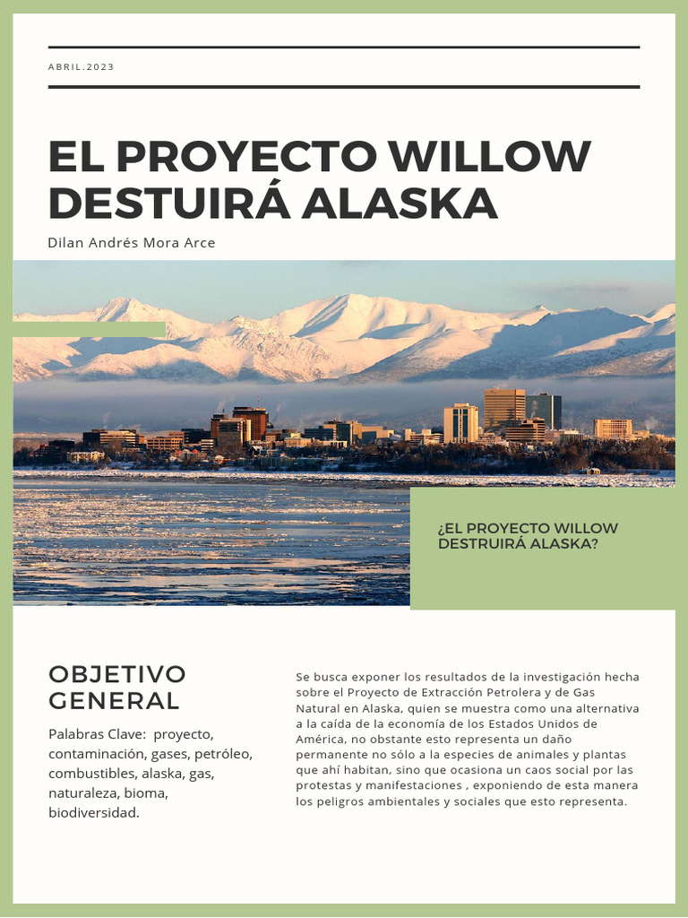 El Proyecto Willow Destruirá Alaska - Dilan Mora | PDF | Petróleo | Entorno natural