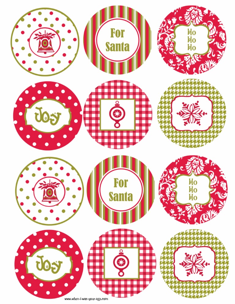 Christmas Cupcake Toppers | PDF