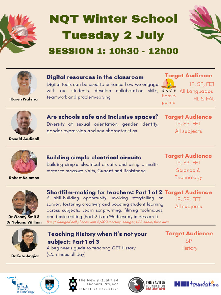 NQT Winter School Programme V2 | PDF | Teachers | Learning