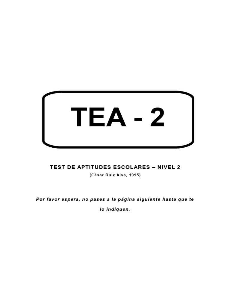 TAE 2 Cuadernillo de Preguntas | PDF