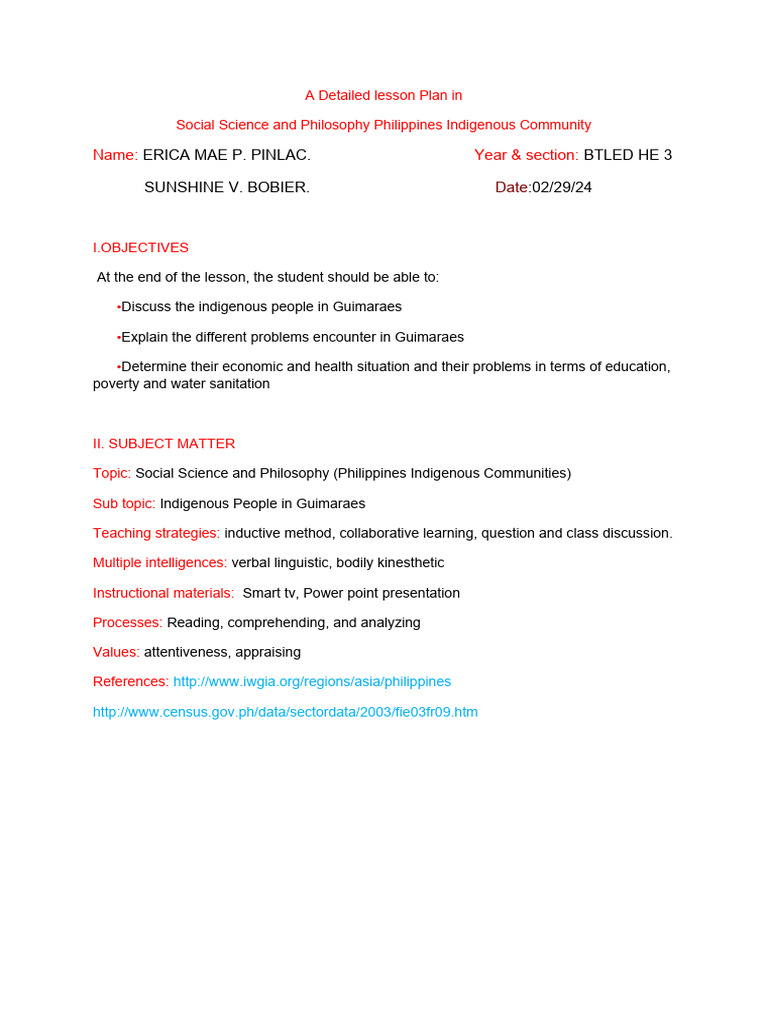 Detailed-lesson-Plan-sunshine | Download Free PDF | Lesson Plan | Poverty