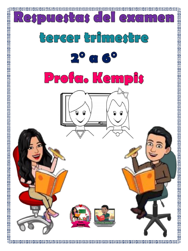 Hoja de Respuestas Exámenes Tercer Trimestre Profa. Kempis | PDF