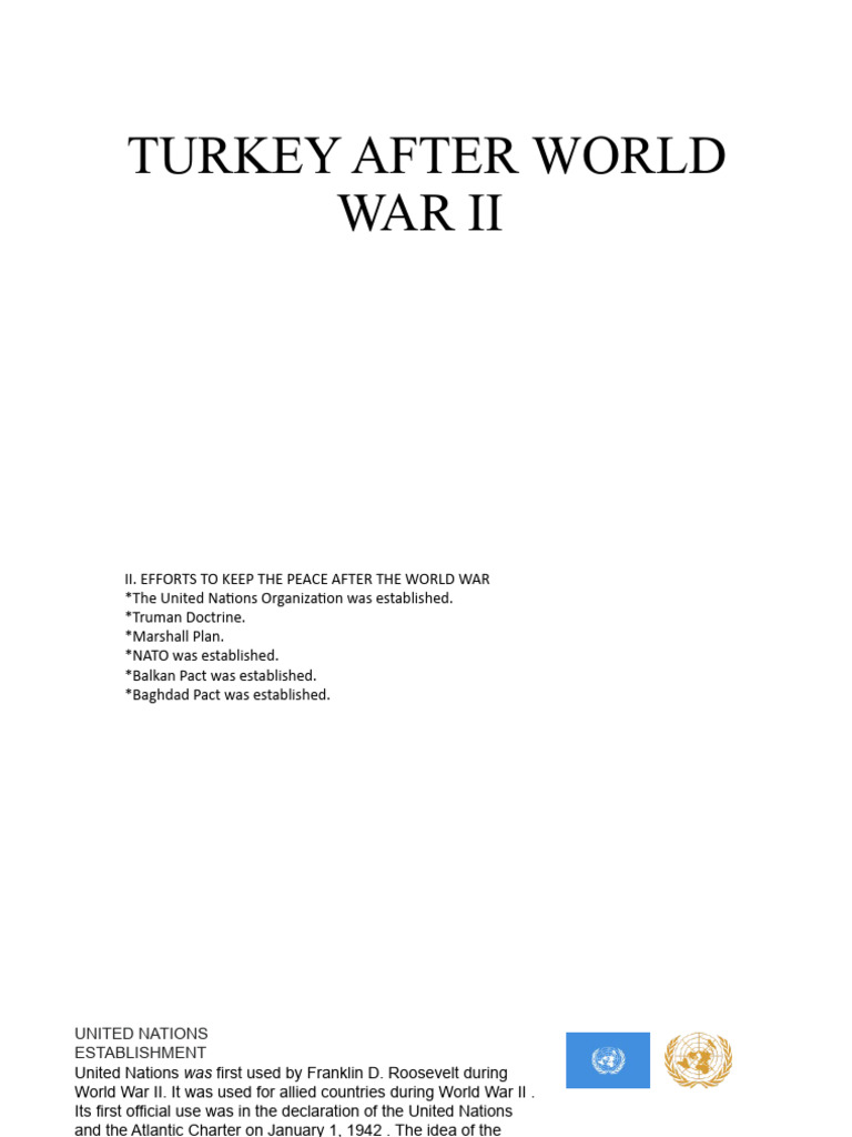 Turkey After World War II-özet | PDF | United Nations | International ...