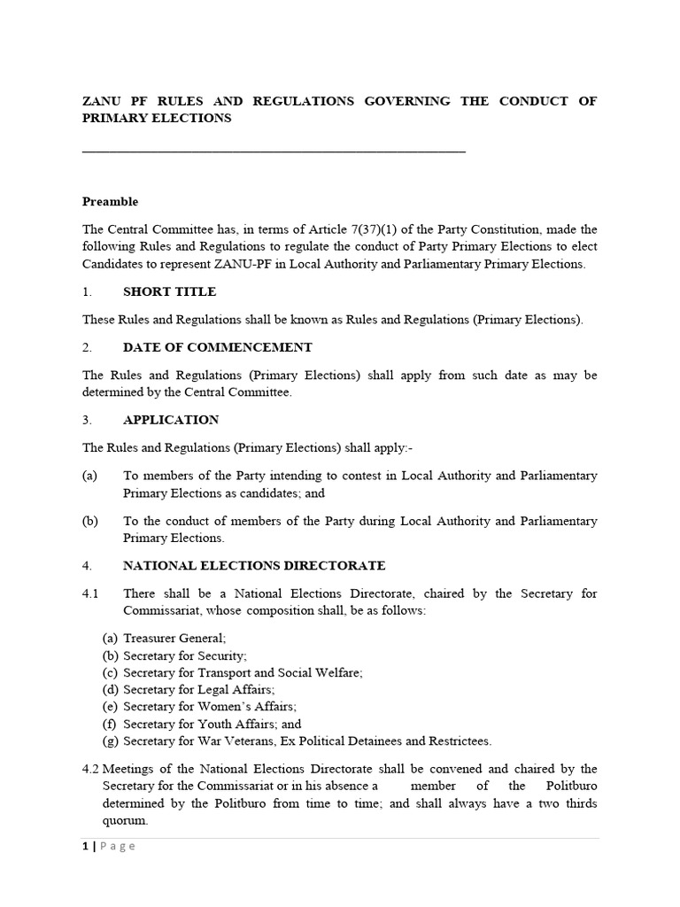 Rules and Regulations Final 2023 Clean | PDF | Elections | Voting