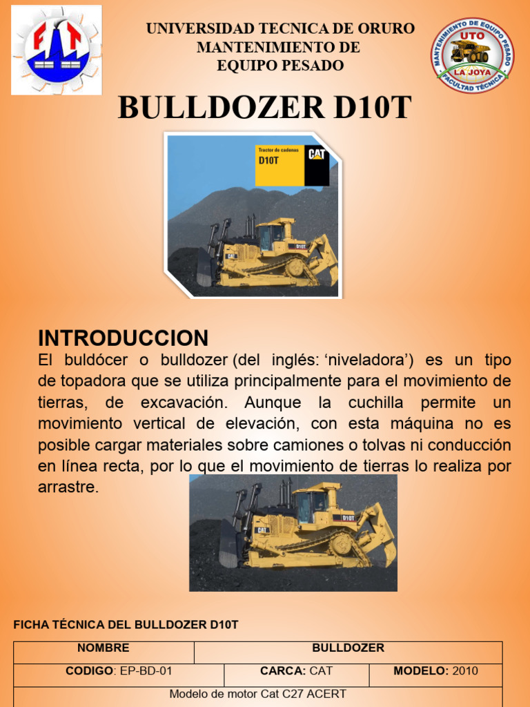 Bulldozer D10T | Descargar gratis PDF | Motores | Vehículos