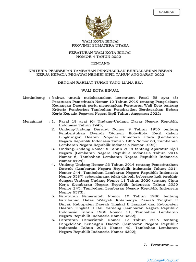 Perwa No 4 2022 | PDF | Bisnis | Pengelolaan Keuangan & Uang