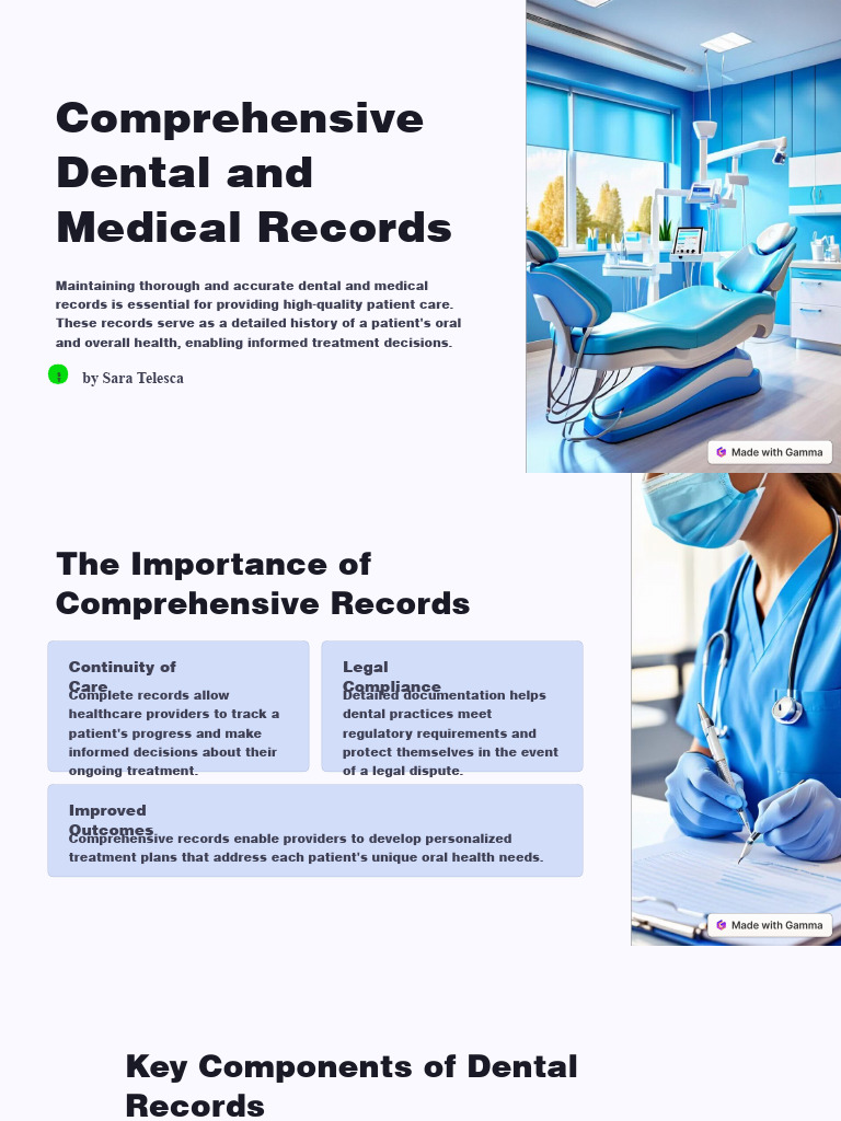 Comprehensive Dental and Medical Records | PDF | Dentistry | Patient