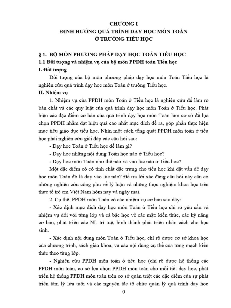 Tài Liệu PPDH Toán Tiểu Học | PDF