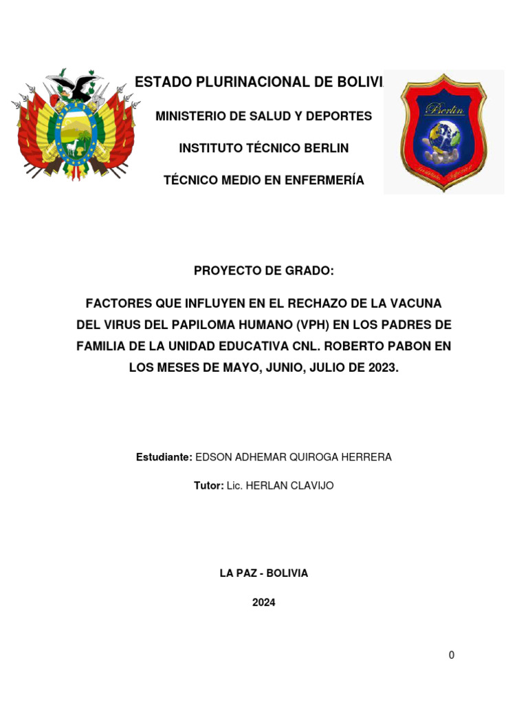 Proyecto Vacuna VPH | PDF | Cáncer de cuello uterino | Virus Proyecto Vacuna VPH | PDF | Cáncer de cuello uterino | Virus