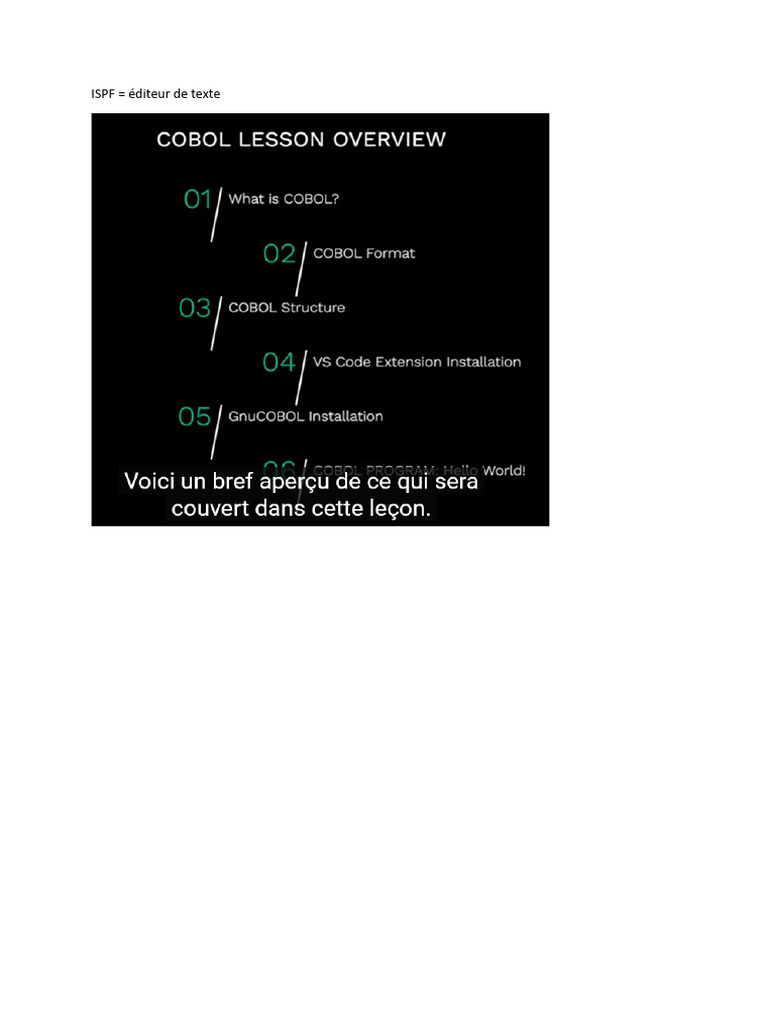 COBOL - en ANGLAIS | PDF | Programming | Computer Program COBOL - en ANGLAIS | PDF | Programming | Computer Program