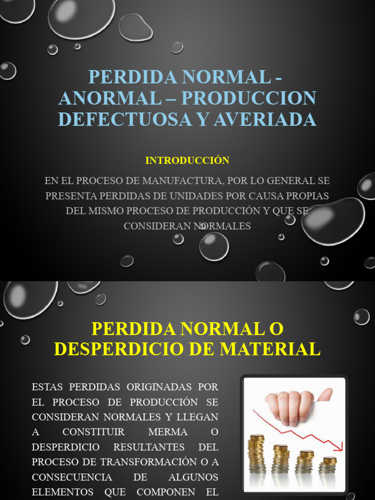Pérdidas y Producción Defectuosa | PDF | Salario | Procesos de negocio